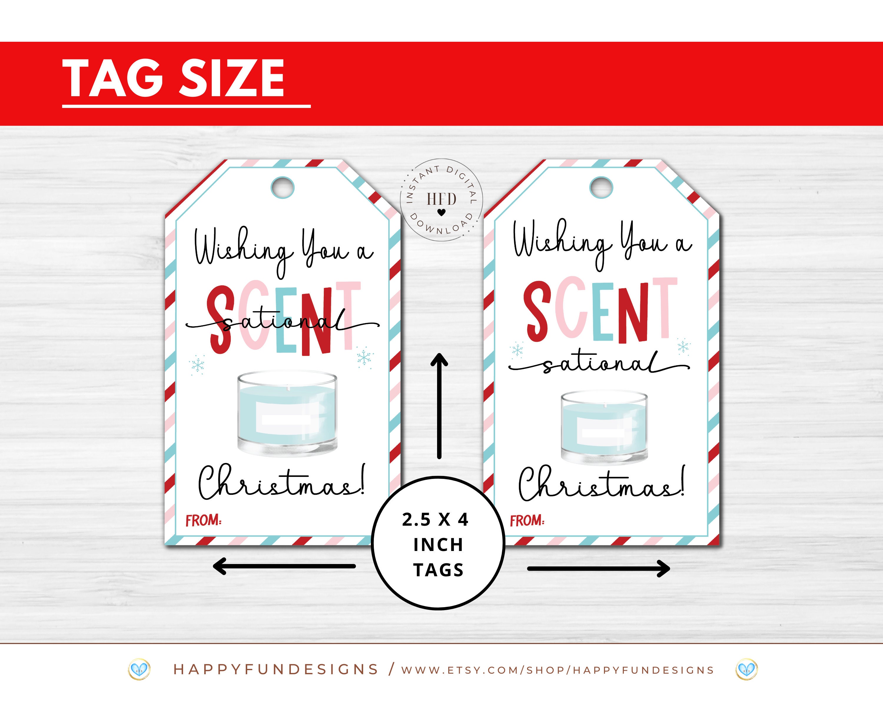 Wishing You a Scentsational Christmas Tags Printable, Cozy Christmas ...