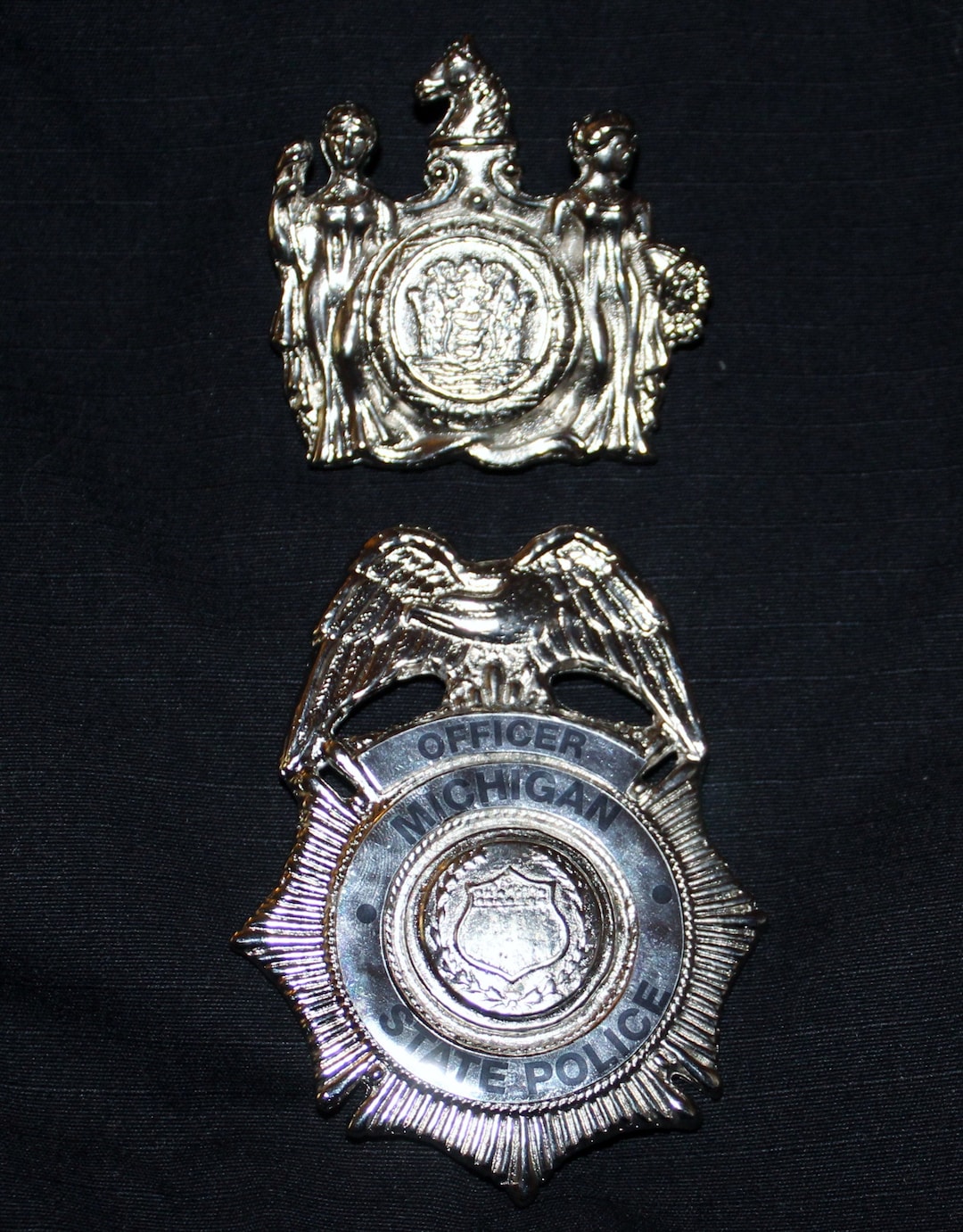 Silver Michigan State Reproduction Badge and Hat Pin - Etsy