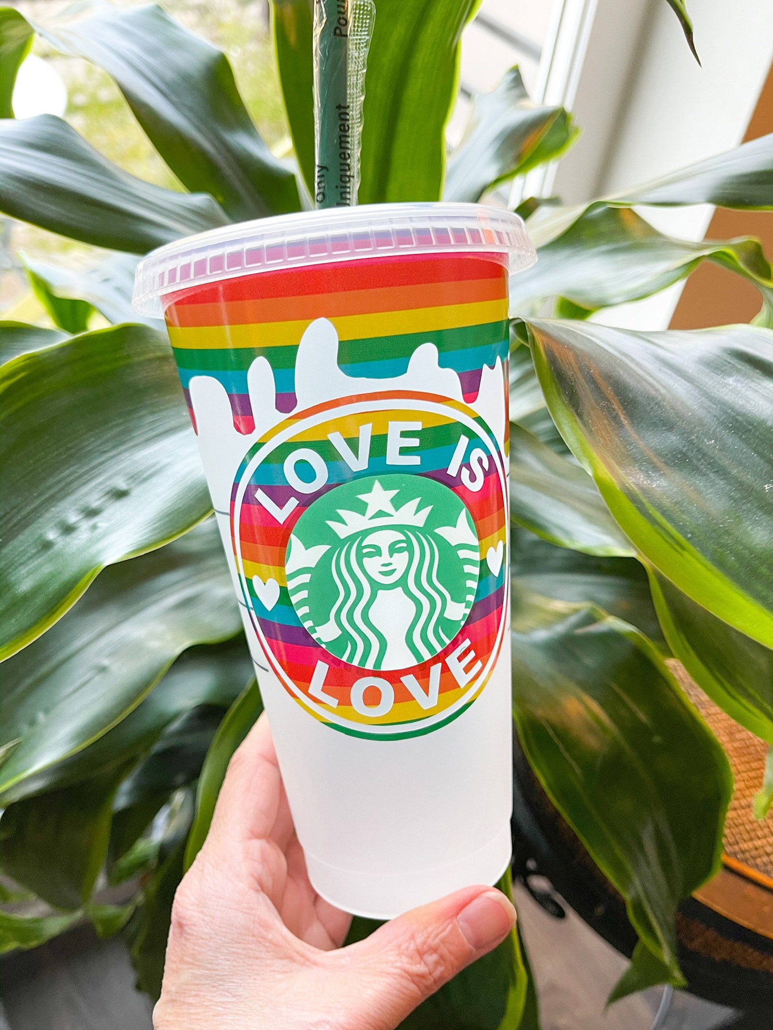 Gay Pride Starbucks Tumbler Rainbow Cup Personalized T Etsy