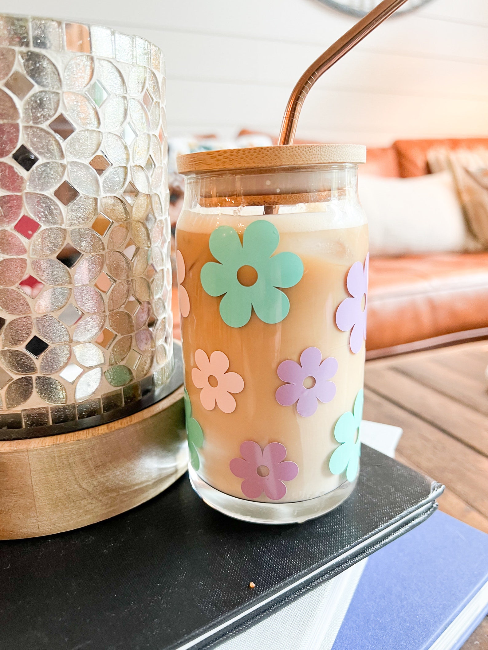 Retro Daisy Coffee Cup Pastel Daisies Ice Coffee Cup Flower | Etsy