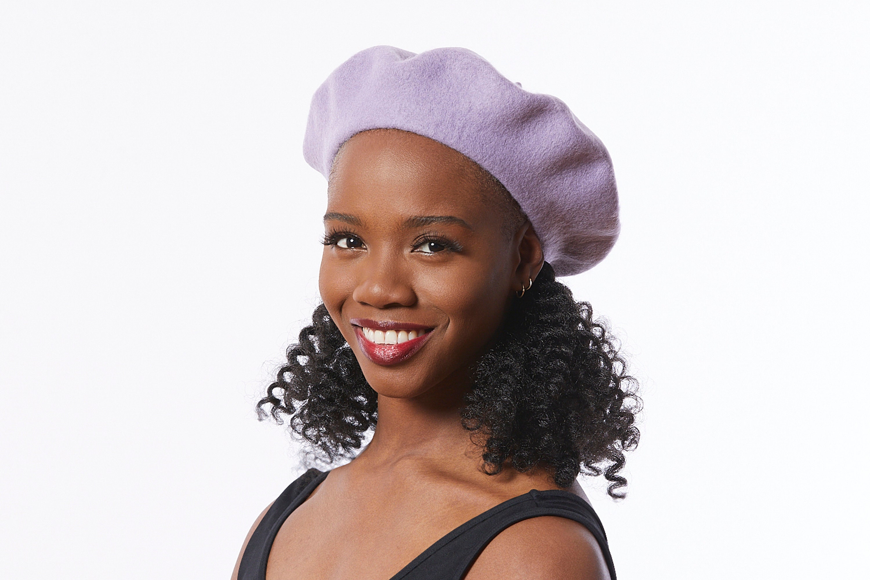 Wool Beret in Lavender Felt Beret for Winter Classic Beret - Etsy