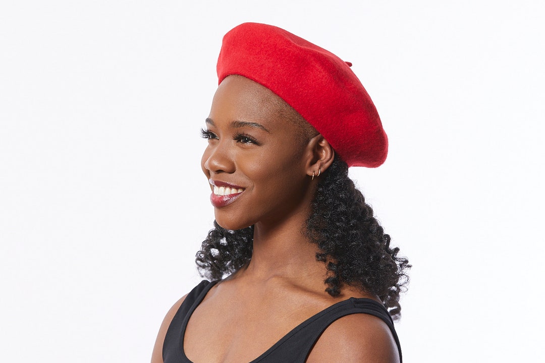 Red Wool Felt Beret: Classic Retro Winter Hat - Etsy