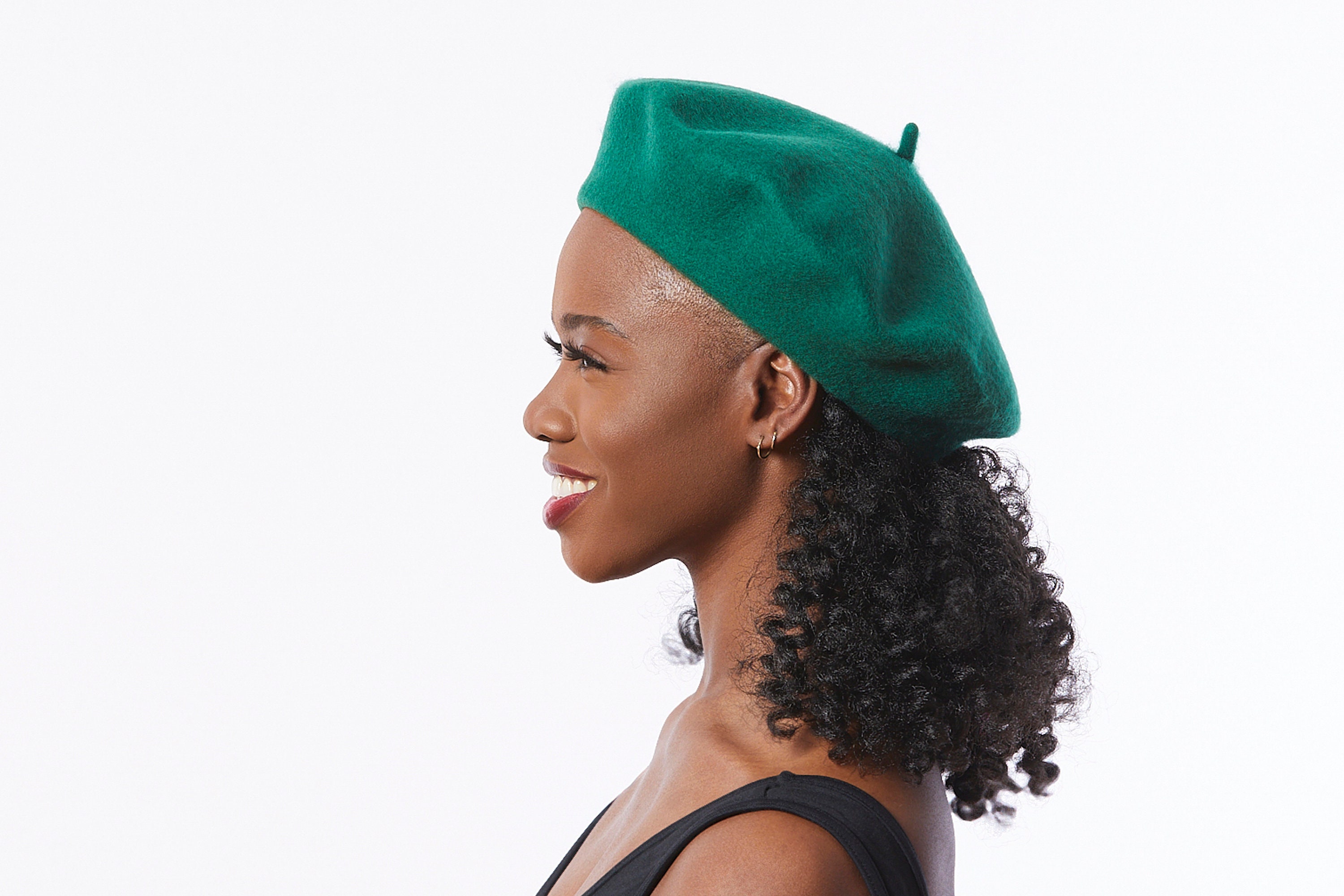 Wool Beret in Green Felt Beret for Winter Classic Beret Hat - Etsy