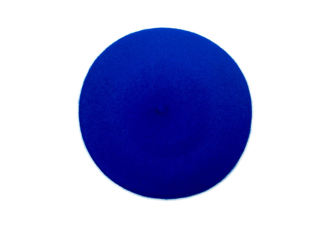 Wool Beret in Cobalt Blue, Royal Blue Beret, Felt Beret for Winter ...