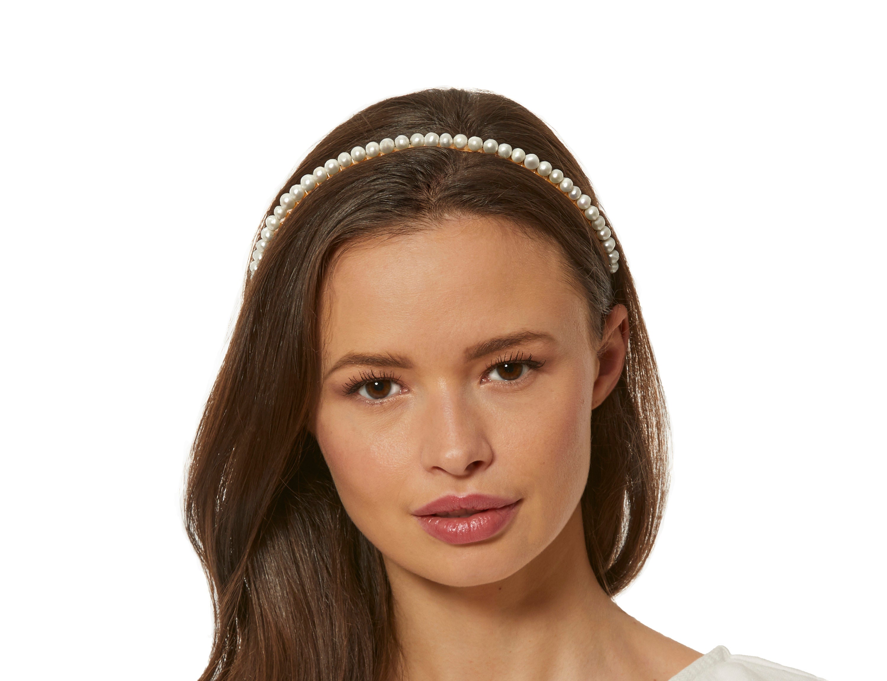 Pearl Headband White Beaded Headband Dressy Headwear Spring - Etsy