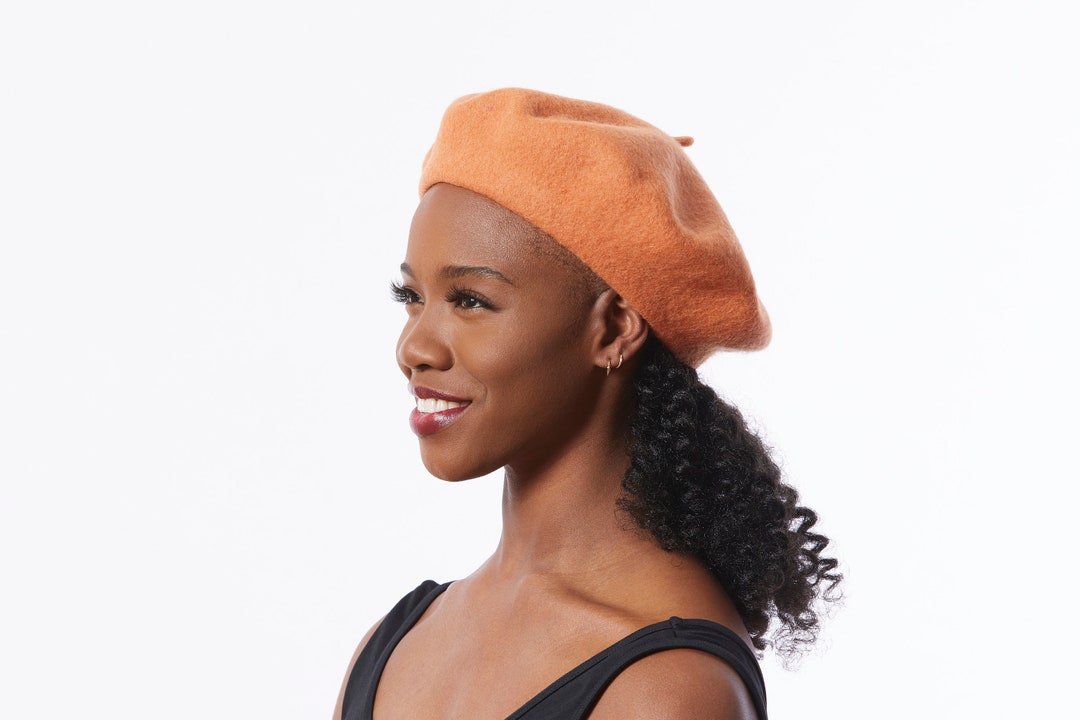 Felted Wool Beret: Terracotta Retro Style Winter Hat - Etsy