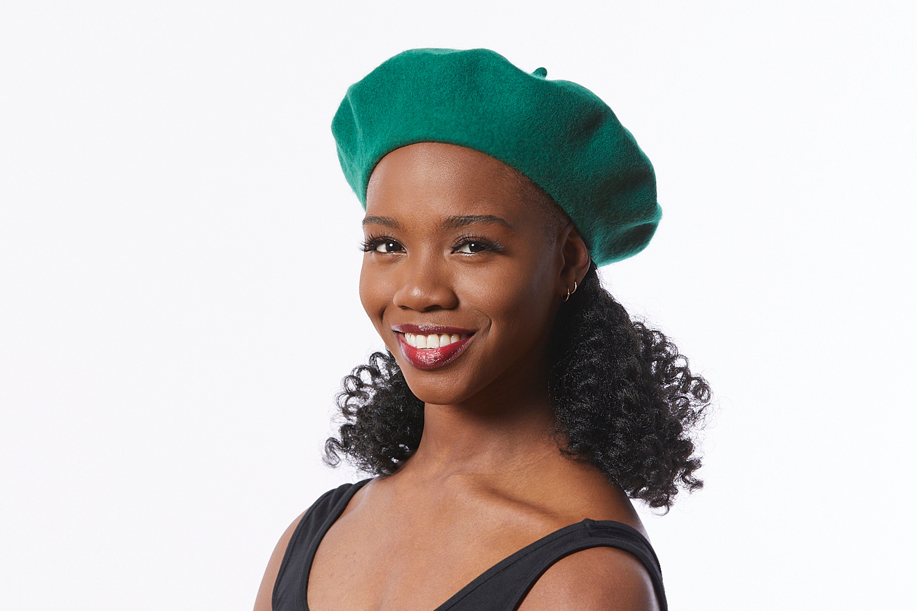 Wool Beret in Green Felt Beret for Winter Classic Beret Hat - Etsy