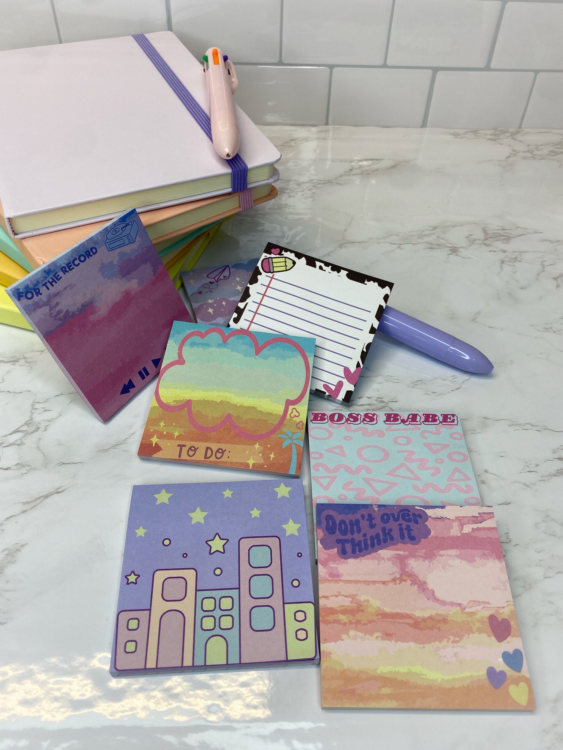 Retro Sticky Notes, Cute Post-it Notes, Sticky Notes, Custom Made ...