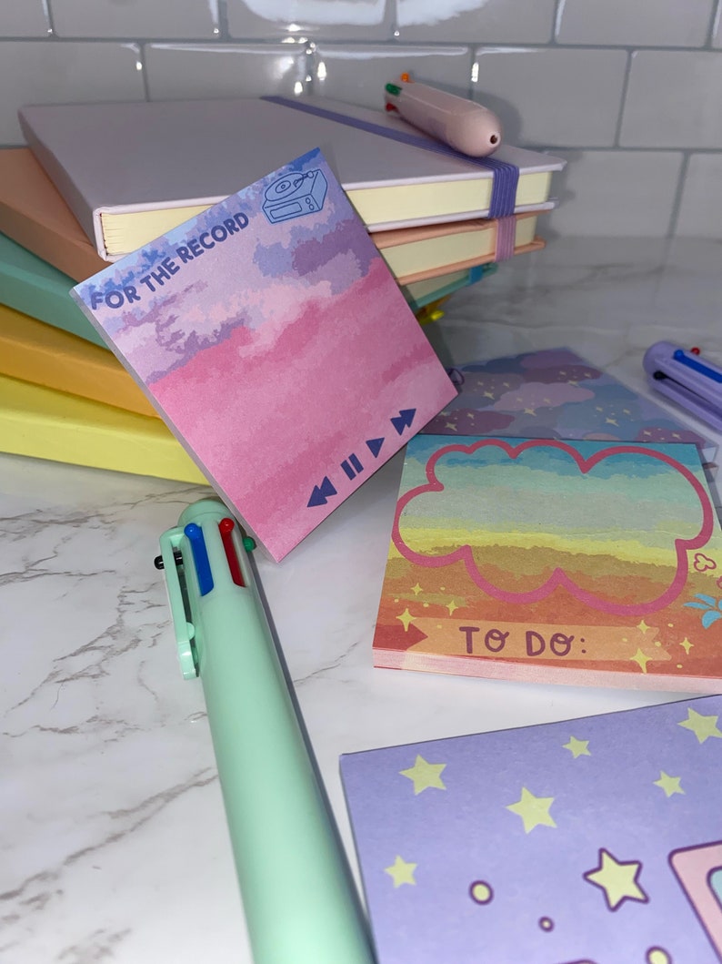 Retro Sticky Notes, Cute Post-it Notes, Sticky Notes, Custom Made ...