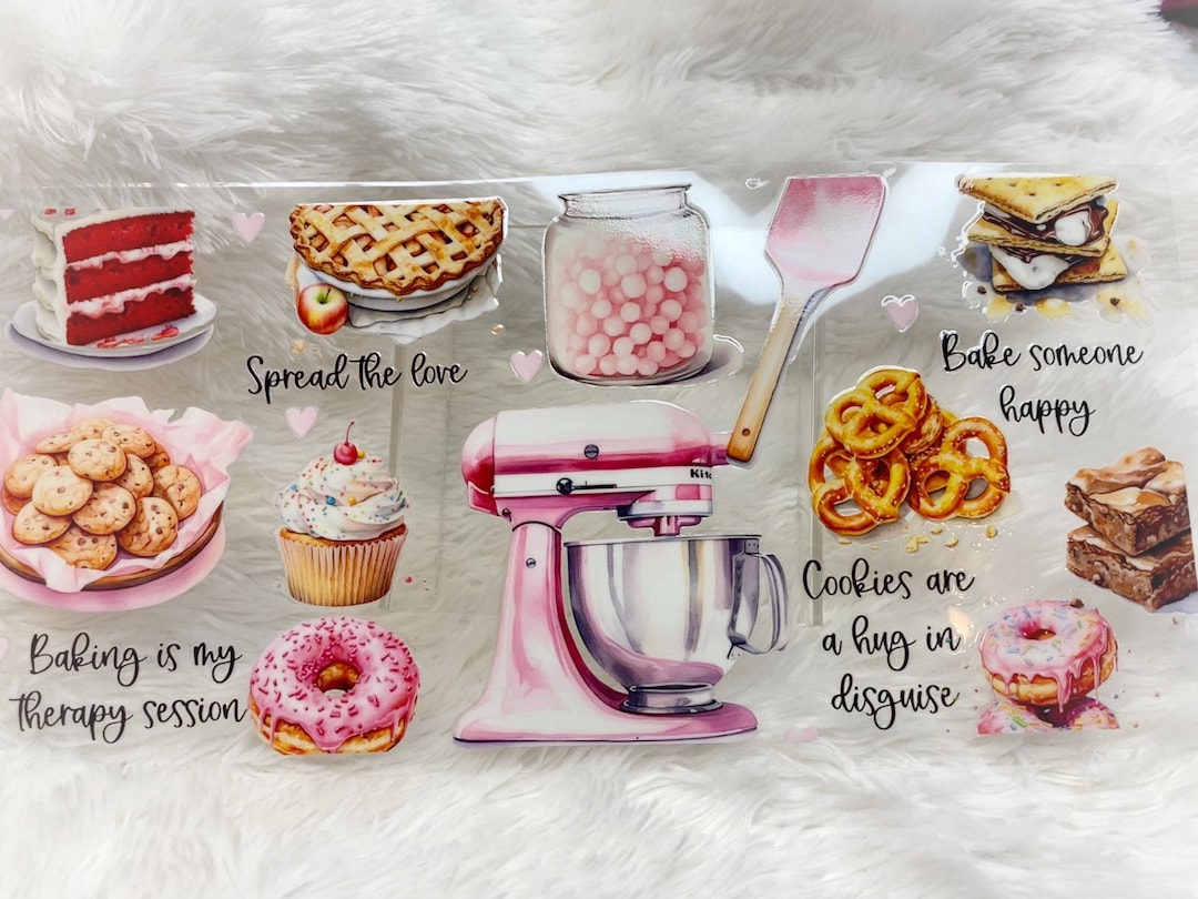 Bake Girly UV DTF 16oz Wrap: Baking Theme Tumbler Decal (BA2) - Etsy