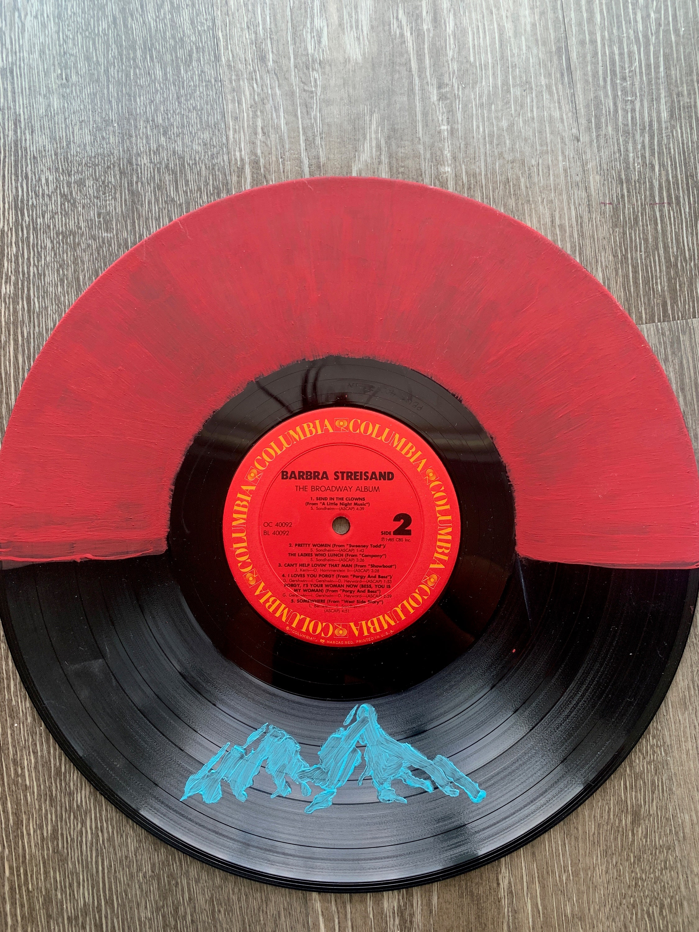 Painted Record Art - Etsy