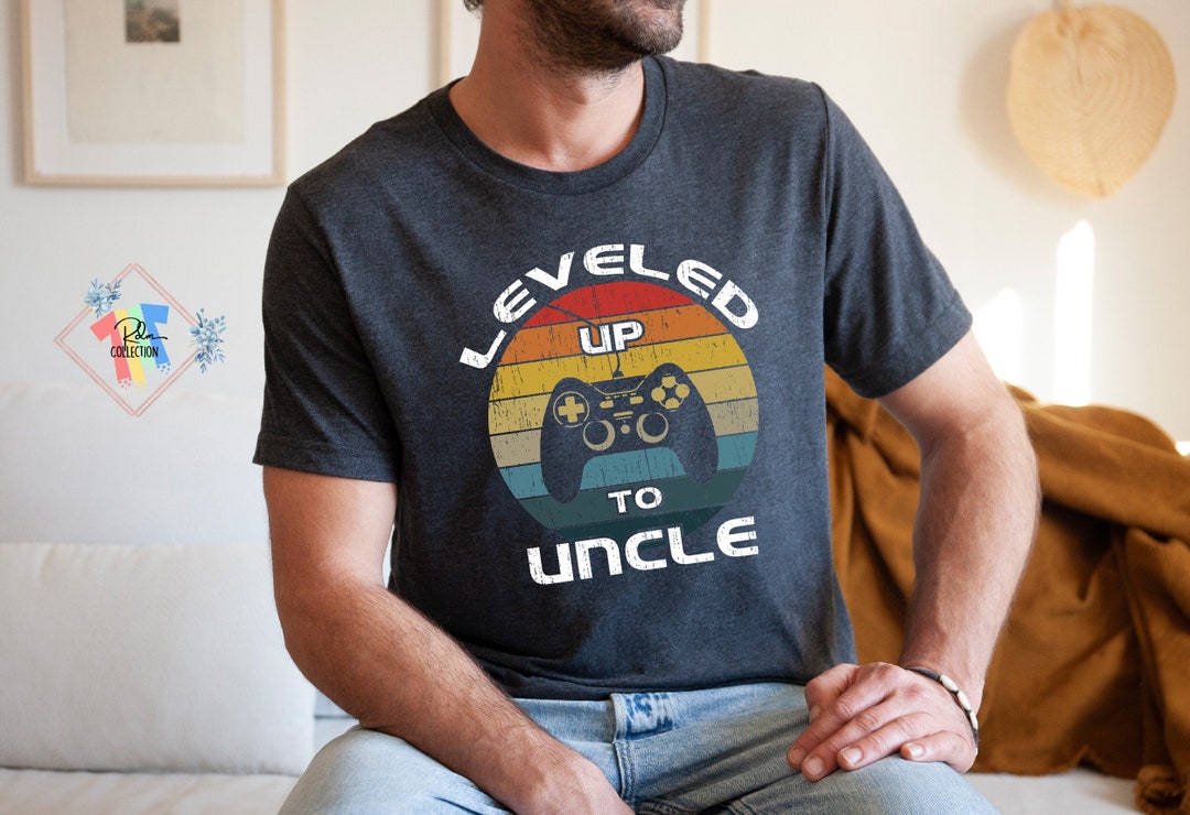 Leveled up to Uncle T-shirt: Gamer Gift for New Uncle - Etsy
