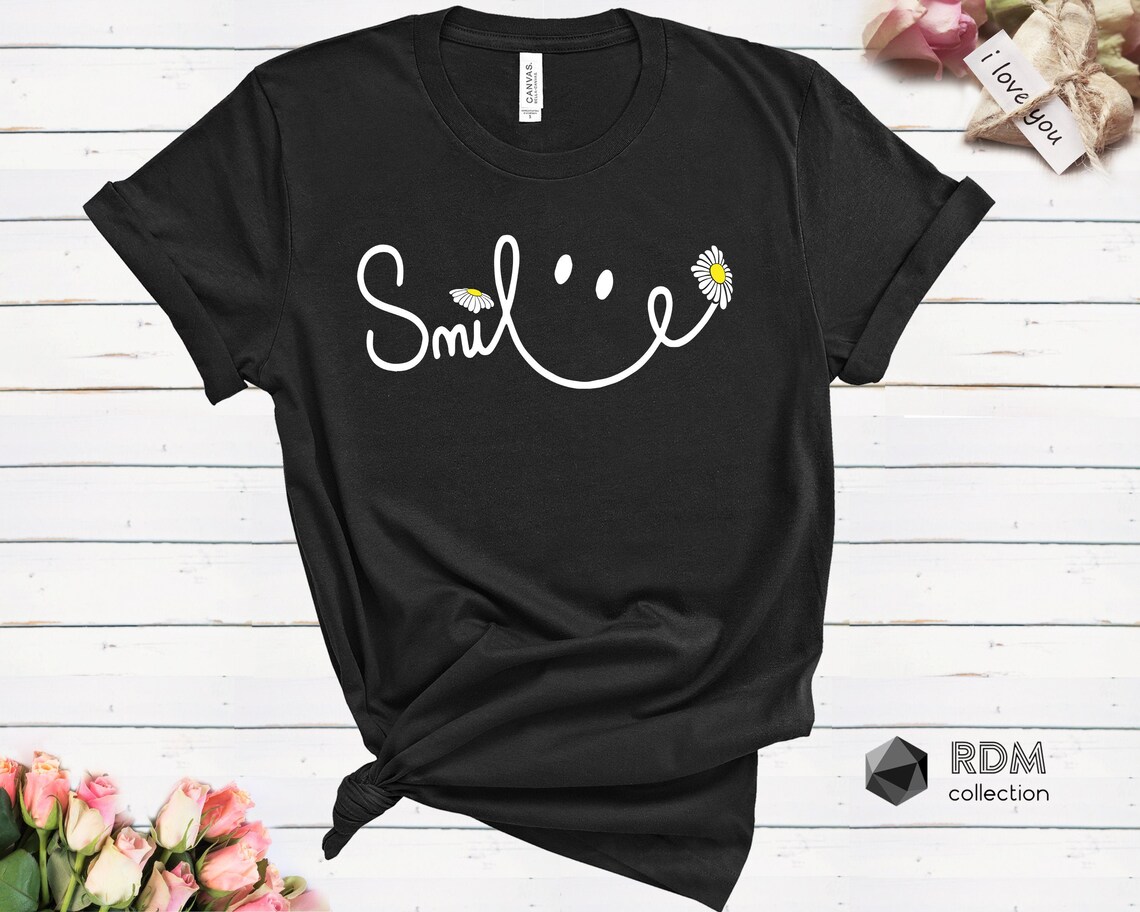 Smile T Shirts Smile Shirt Smile T-shirt Woman's - Etsy UK