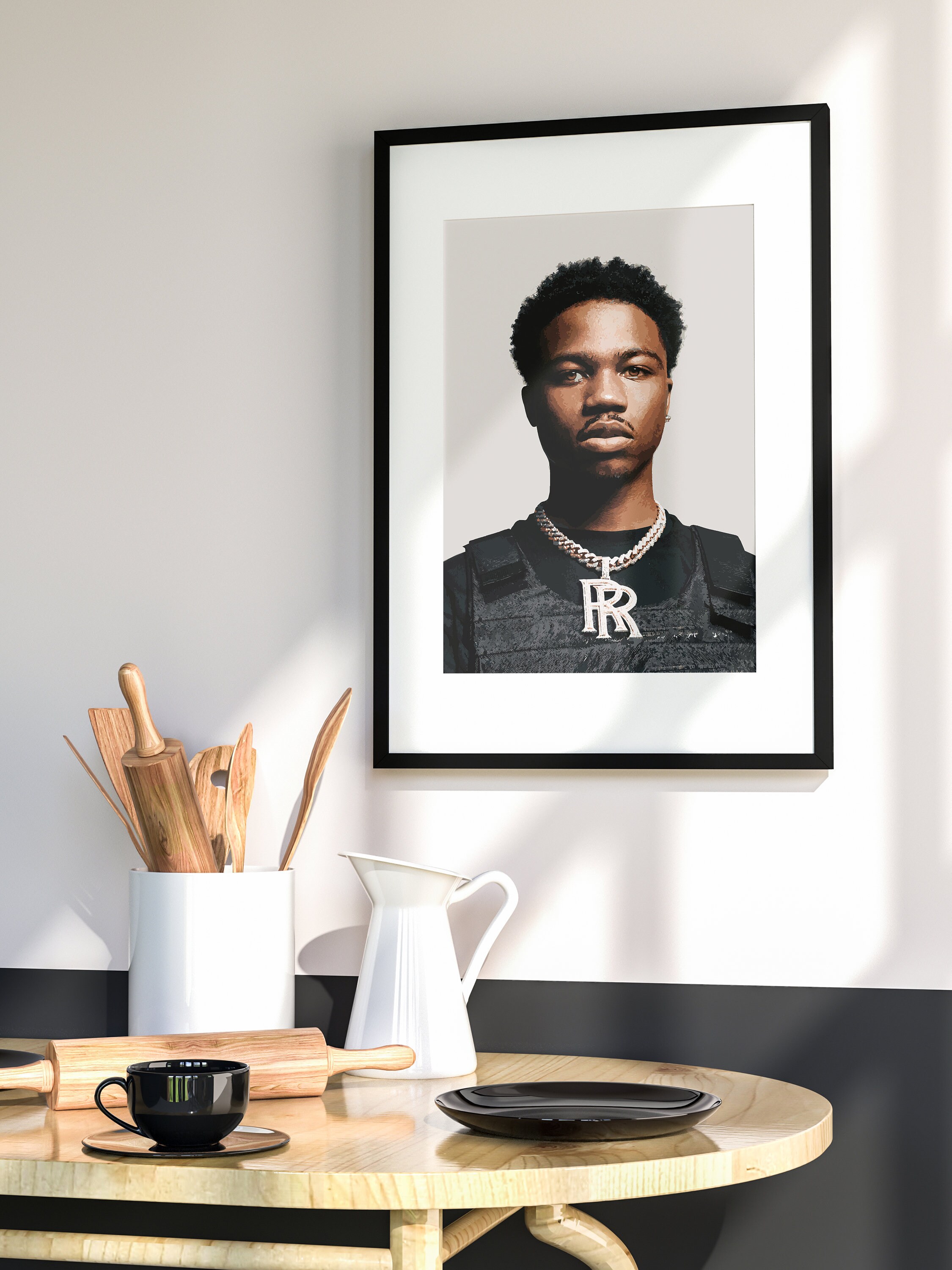 Roddy Ricch Poster Print | Roddy Ricch Wall Decor | Hip Hop | Portrait ...