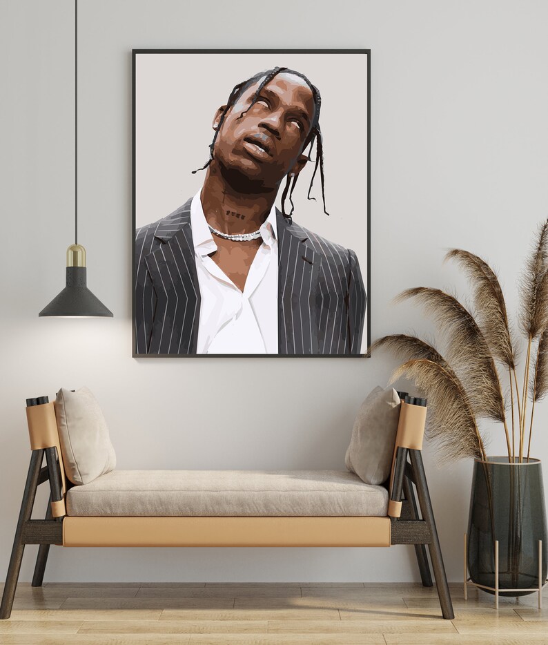 Travis Scott Poster Print | Travis Scott Wall Decor | Hip Hop ...