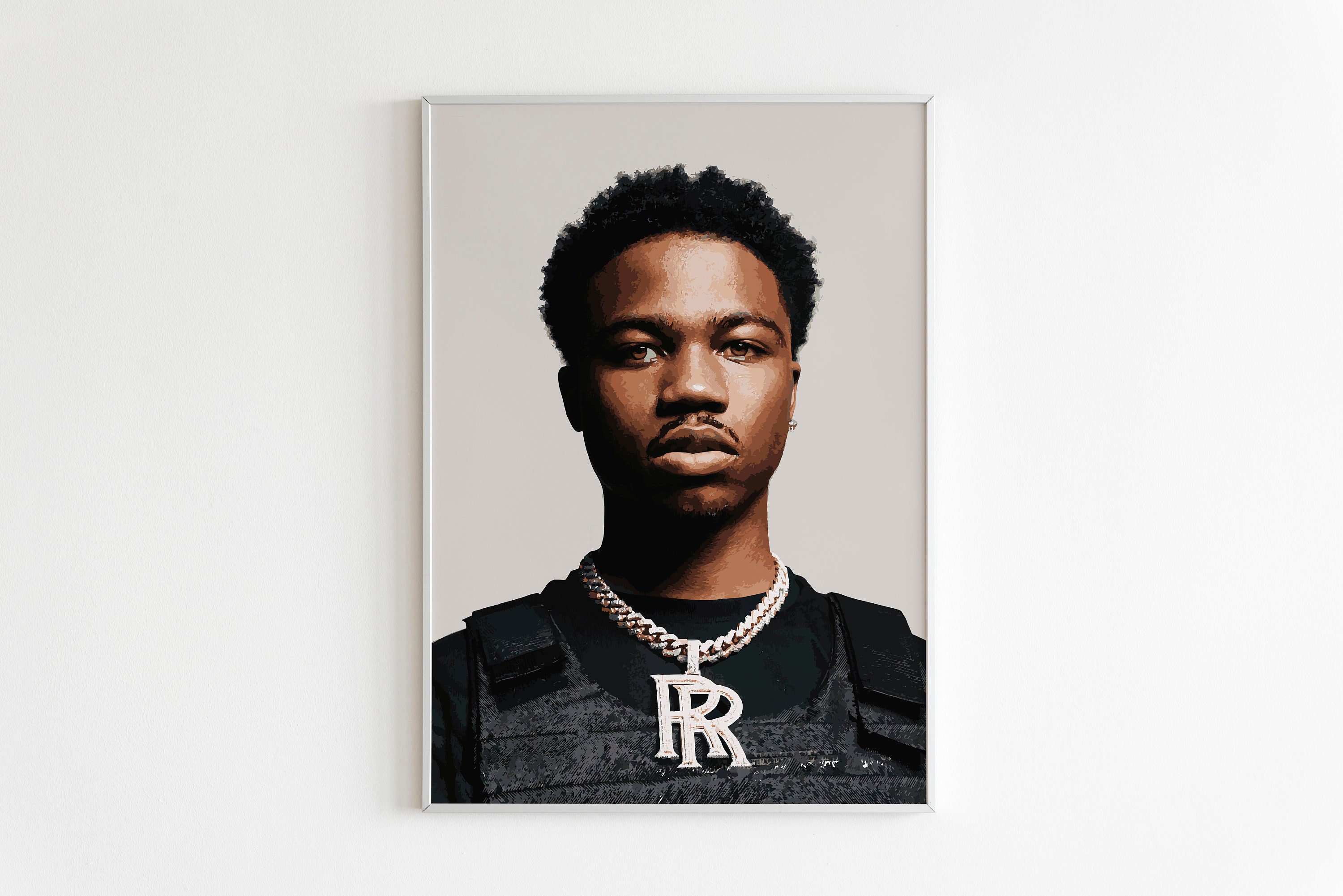 Roddy Ricch Poster Print | Roddy Ricch Wall Decor | Hip Hop | Portrait ...