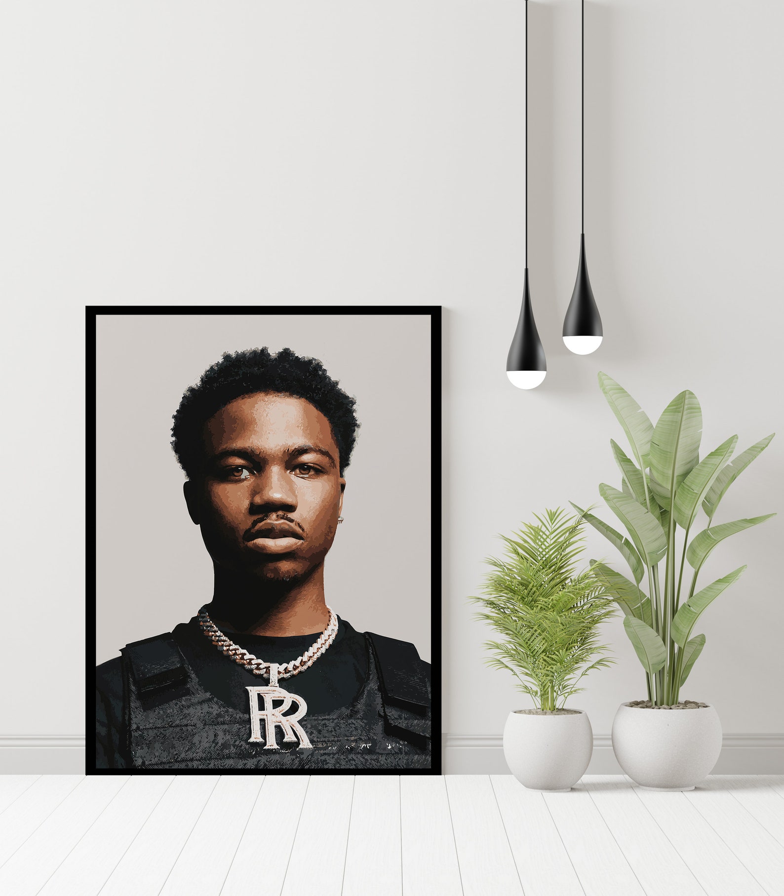 Roddy Ricch Poster Print | Roddy Ricch Wall Decor | Hip Hop | Portrait ...