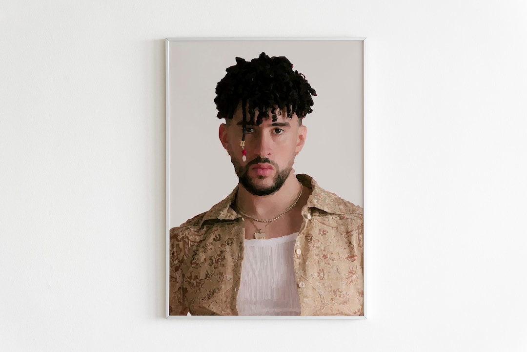 Bad Bunny Poster Print | Bad Bunny Wall Decor Poster | Hip Hop | Bad ...