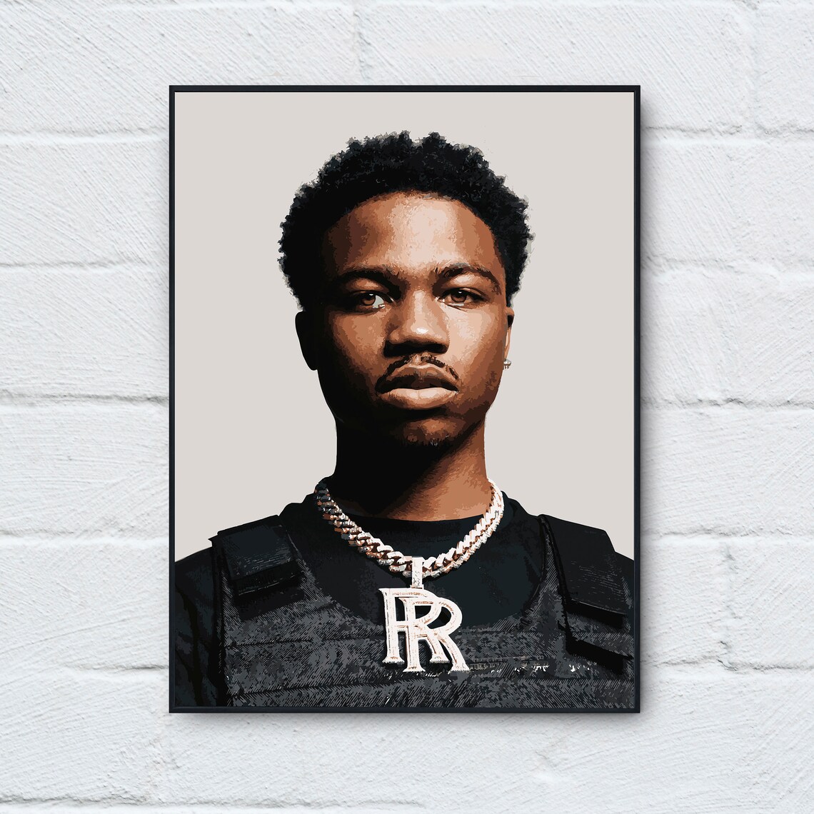 Roddy Ricch Poster Print | Roddy Ricch Wall Decor | Hip Hop | Portrait ...