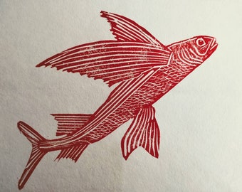 Flying Fish Print | Etsy