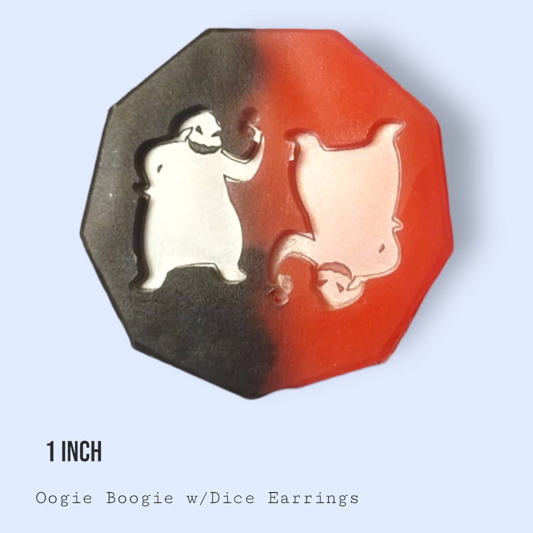 NBC Oogie With Dice Earrings Silicone Mold Nightmare Resin UV Resin ...
