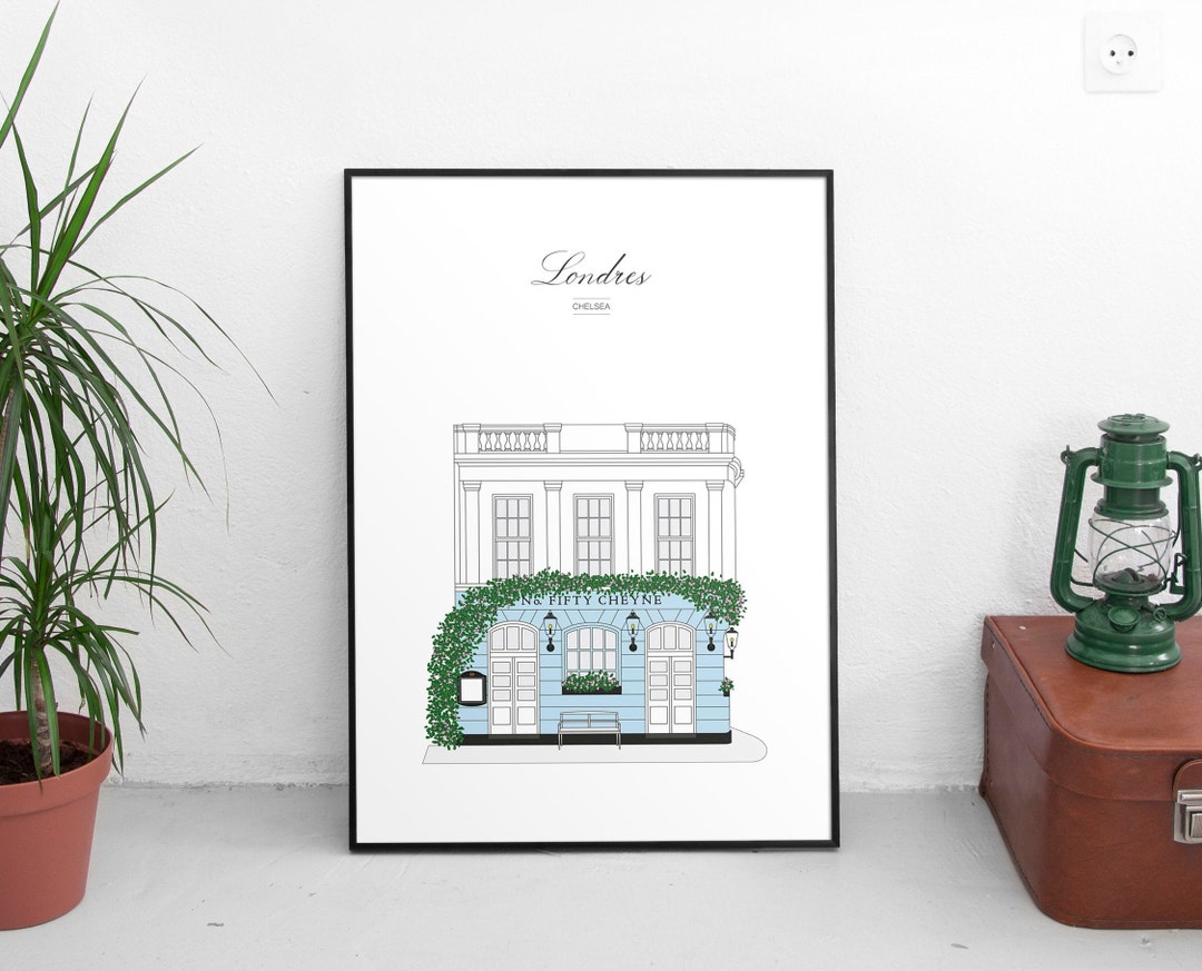Poster, Restaurant Poster 50 Cheyne, Fifty Cheyne, London, London, Wall ...
