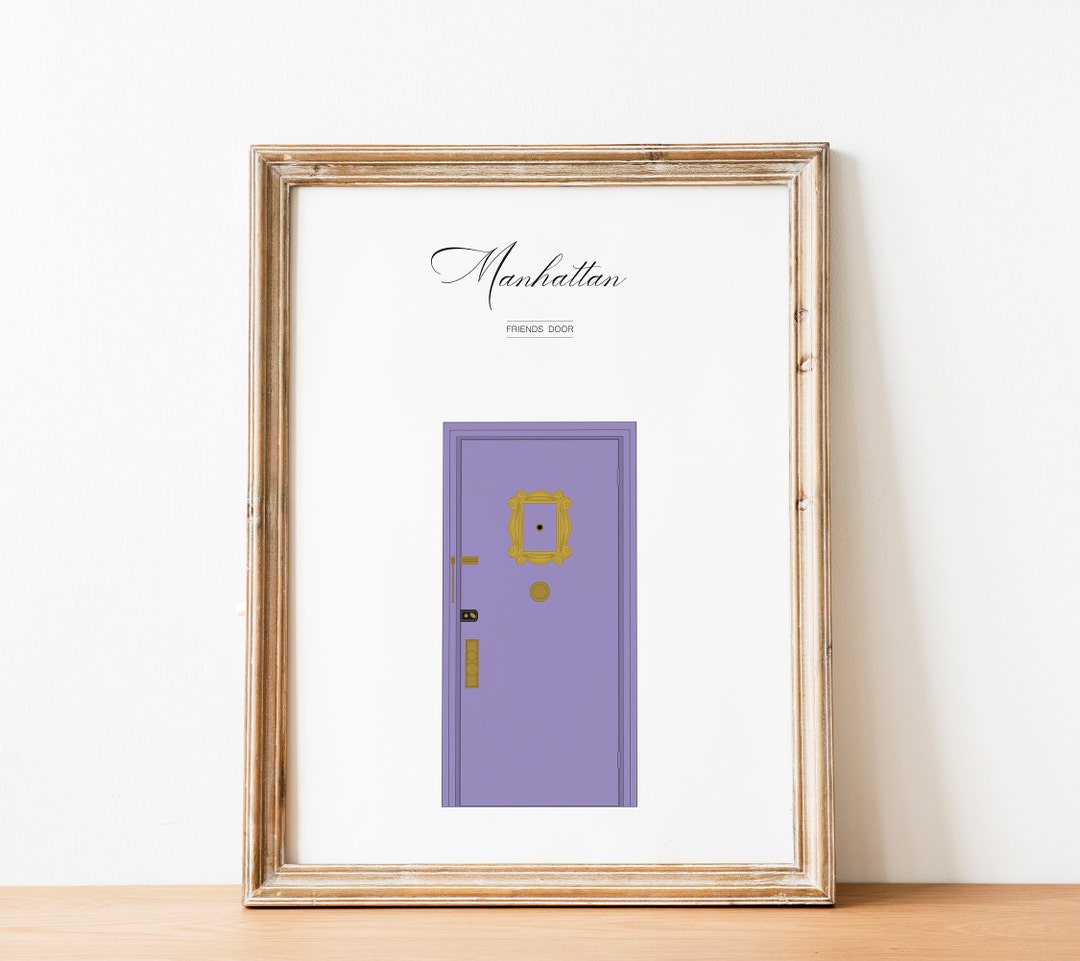 Poster of Friends' Monica and Rachel's Apartment Door in New York ...