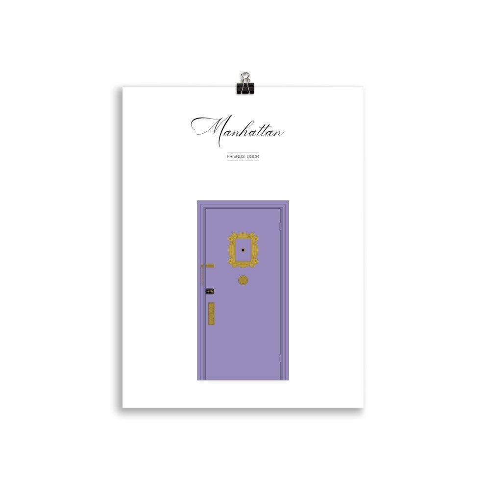 Poster of Friends' Monica and Rachel's Apartment Door in New York ...