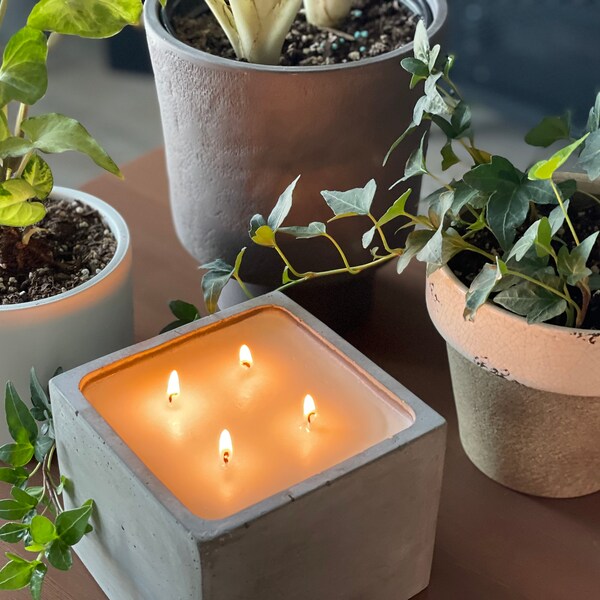 Concrete Candles - Etsy