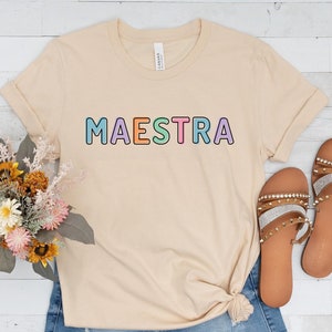 Maestra Shirt, Bilingual Teacher Shirts, Spanish Teacher Shirt, Maestra ...