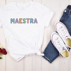 Maestra Shirt, Bilingual Teacher Shirts, Spanish Teacher Shirt, Maestra ...