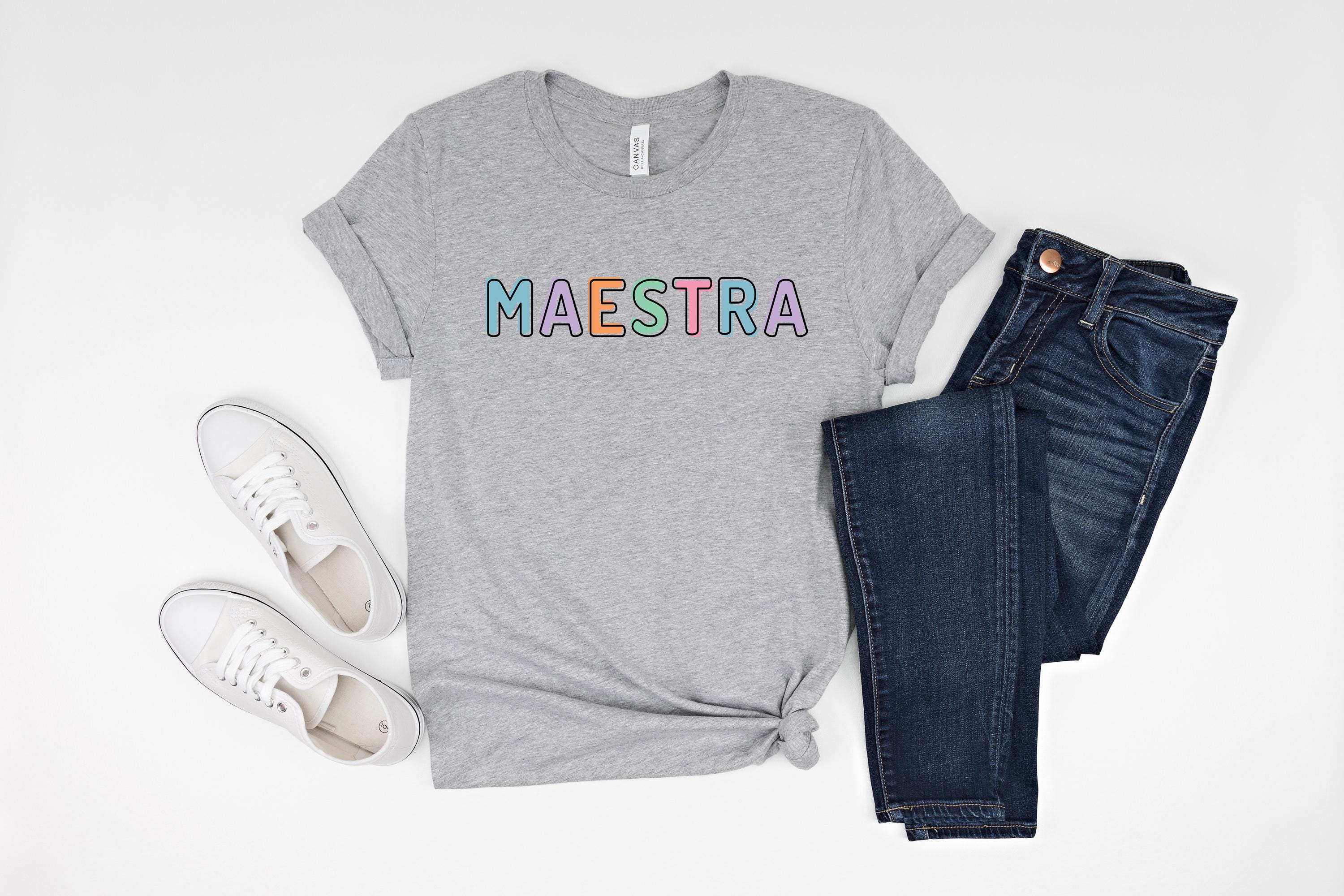 Maestra Shirt, Bilingual Teacher Shirts, Spanish Teacher Shirt, Maestra ...