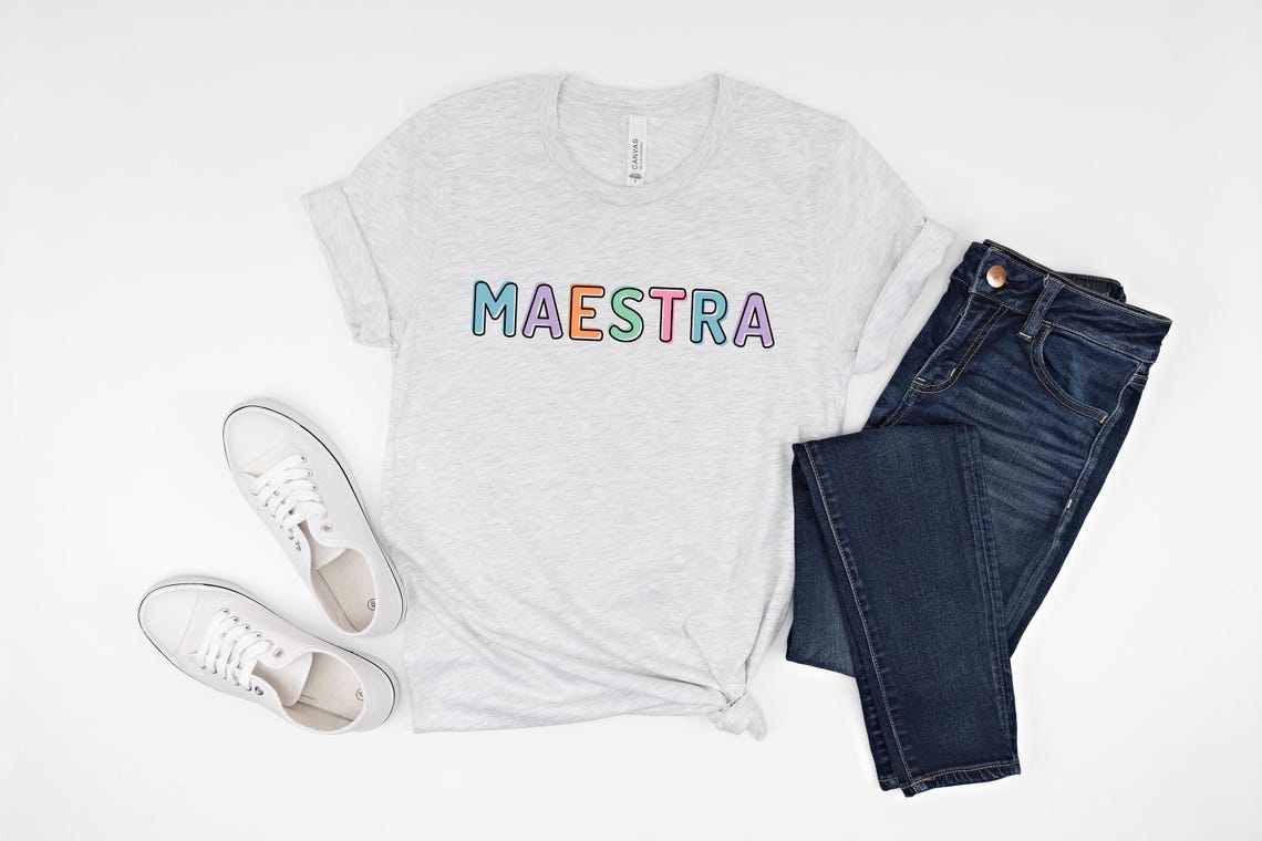 Maestra Shirt, Bilingual Teacher Shirts, Spanish Teacher Shirt, Maestra ...
