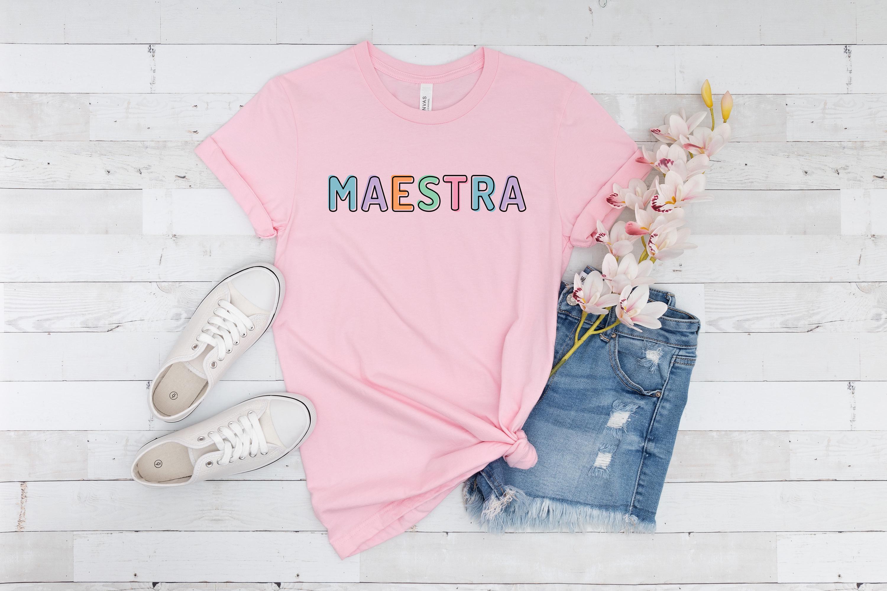 Maestra Shirt, Bilingual Teacher Shirts, Spanish Teacher Shirt, Maestra ...