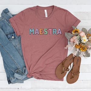 Maestra Shirt, Bilingual Teacher Shirts, Spanish Teacher Shirt, Maestra ...