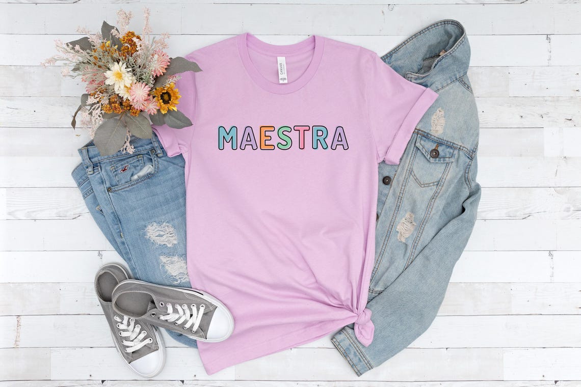 Maestra Shirt, Bilingual Teacher Shirts, Spanish Teacher Shirt, Maestra ...