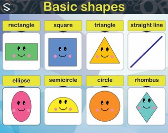 Basic Shapes Poster - Etsy