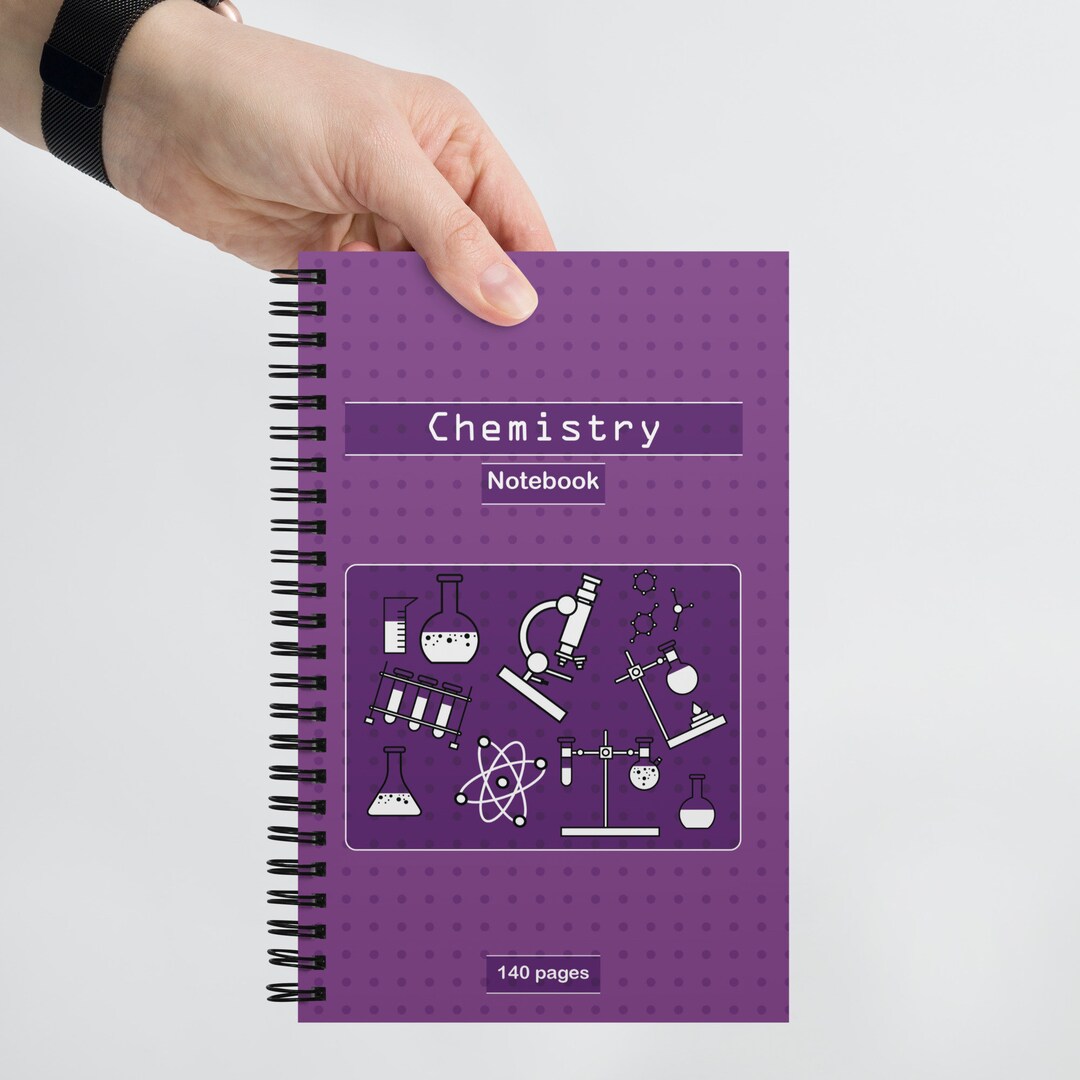 CHEMISTRY Spiral Notebook, Dotted Paper Composition for Science ...