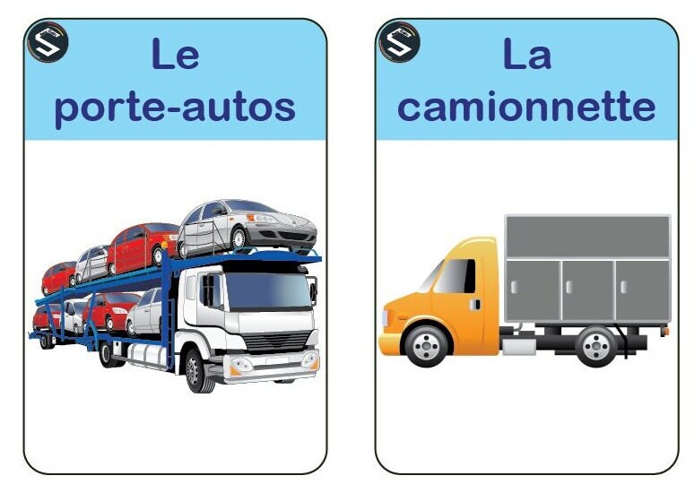 FRENCH Transport and Vehicles Printable Flashcards Les Moyens De ...