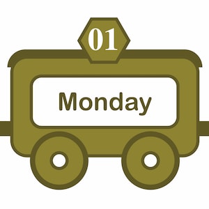 ENGLISH Days Train / the Days of the Week / School Days Poster ...