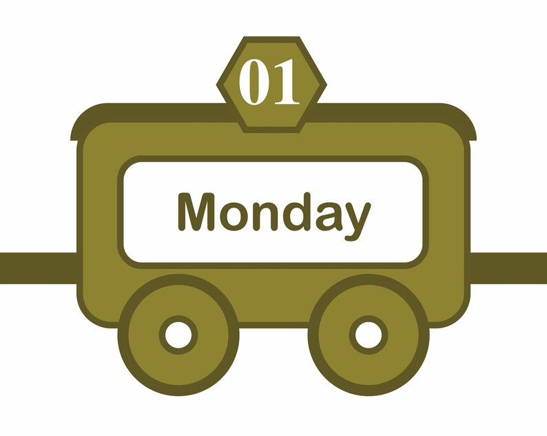 ENGLISH Days Train / the Days of the Week / School Days Poster ...