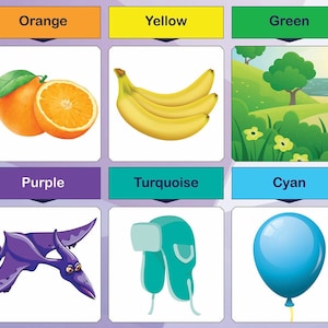 English Colours Poster/ Coloured Poster / Printable Nursery - Etsy