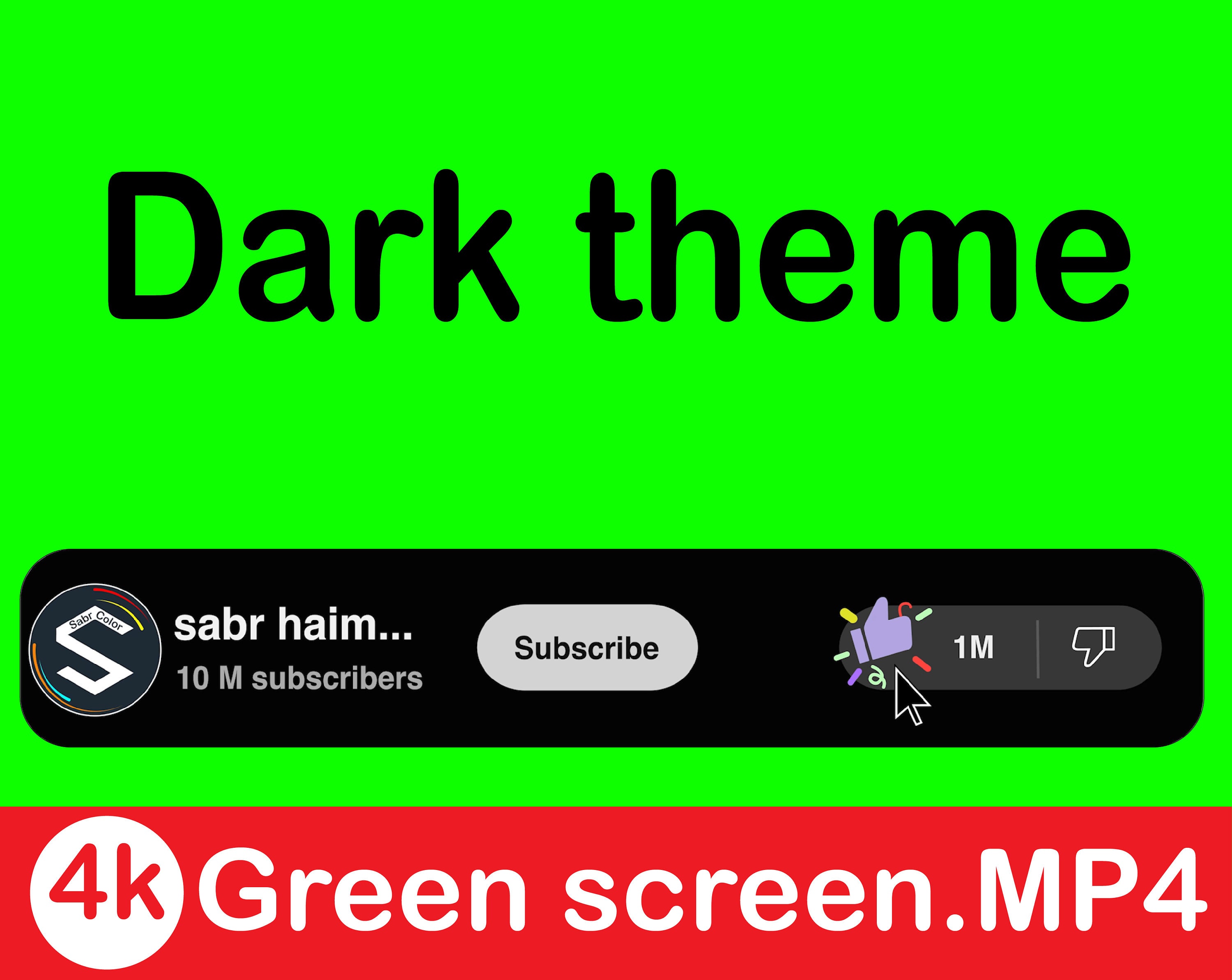 The NEWEST Colorful Youtube [ Like and Subcribe ] Animation Button With ...