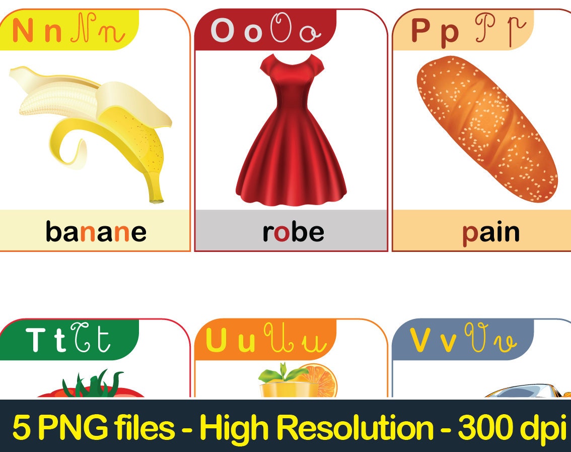 FRENCH Alphabet Letters Large Printable Wall Poster | Les Lettres De L ...