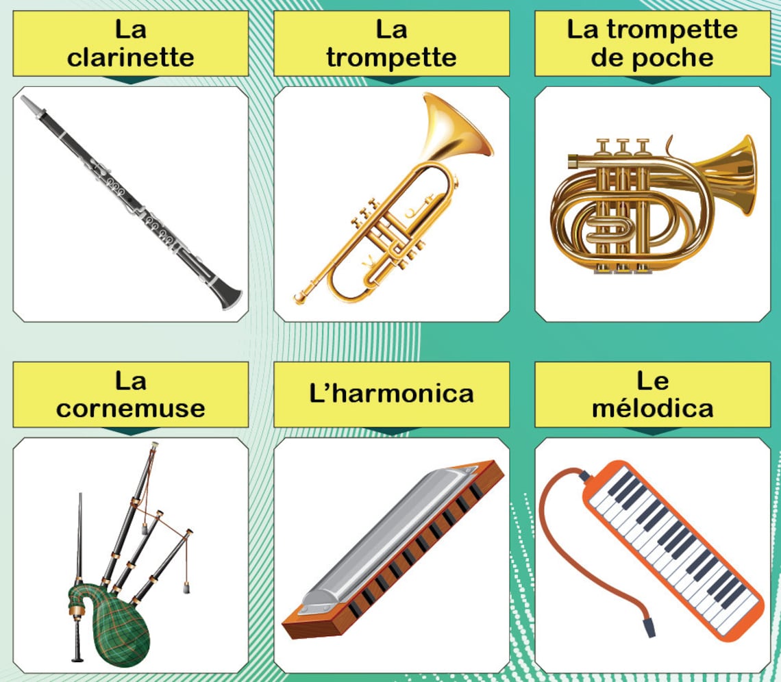 Les instruments de musique / French Printable School Poster | Etsy