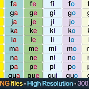 French Syllable Reading Poster: Letters, Consonants, Vowels (digital ...