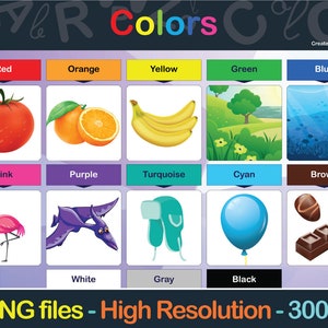 English Colours Poster/ Coloured Poster / Printable Nursery Art ...