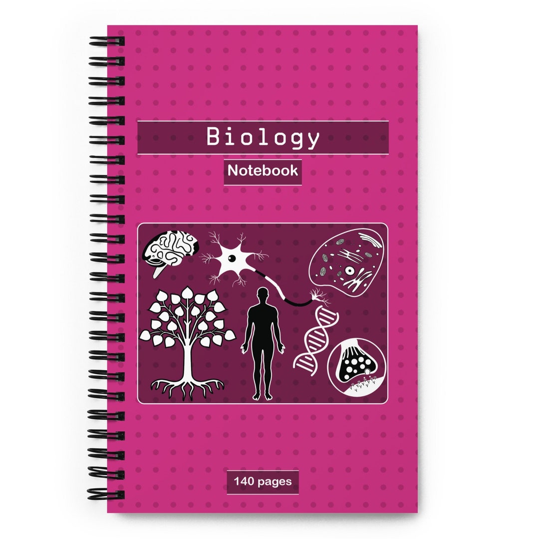 BIOLOGY Spiral Notebook, Dotted Paper Composition for Science Students ...