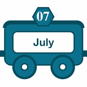 ENGLISH Months Train / the Months of the Year / Nursery Months Poster ...