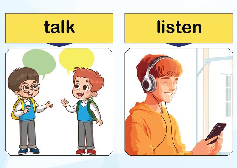 ENGLISH Illustrated Verbs, Large Poster | for Primary Schools and ...